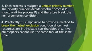 Deadlock avoidance and prevention .. computer networking | PPTX