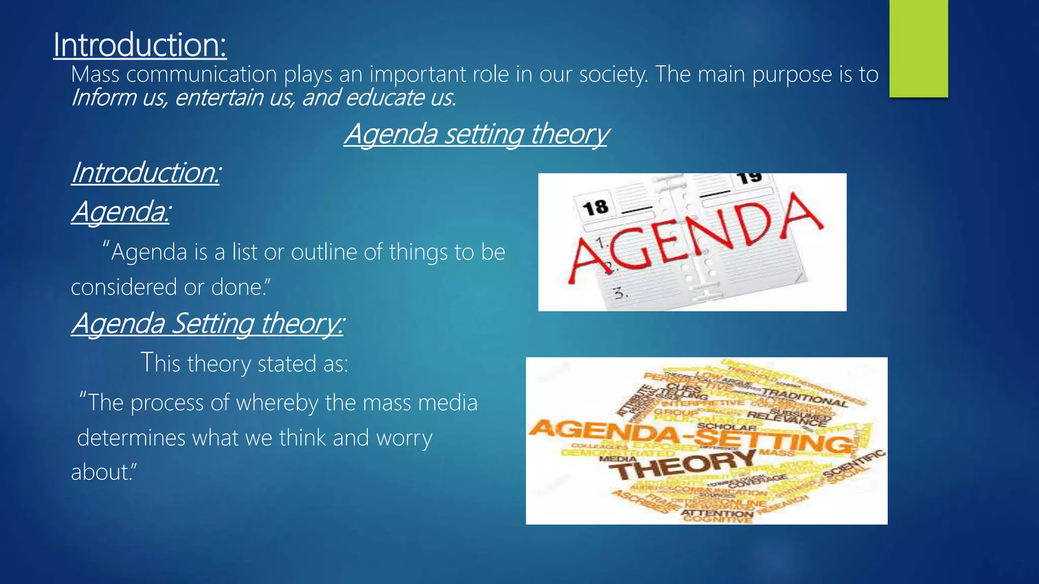 Agenda Setting and Gate keeping theory | PPTX