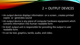 computer hardware basic information | PPTX | Computer Peripherals | Computing