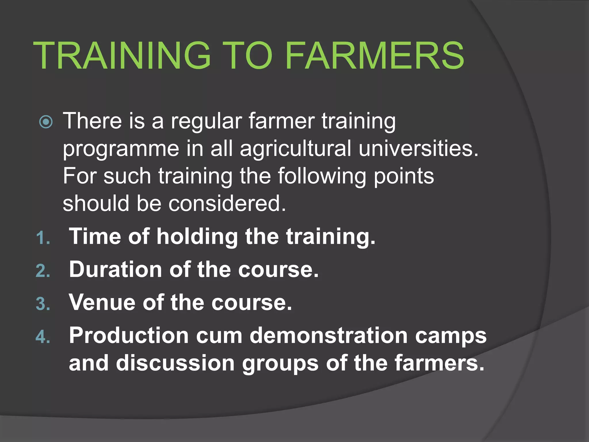 CAPACITY BUILDING OF EXTENSION PERSONNEL AND FARMERS | PPTX