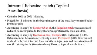 Local anesthesia & details of surgical instruments in pedodontics | PPTX