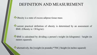 obesity - a systematic approach | PPTX