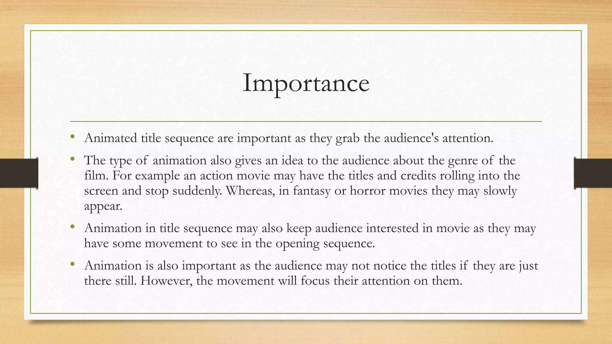 Animated title sequence | PPT