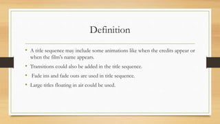 Animated title sequence | PPT