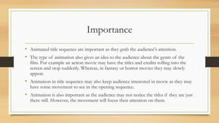 Animated title sequence | PPT