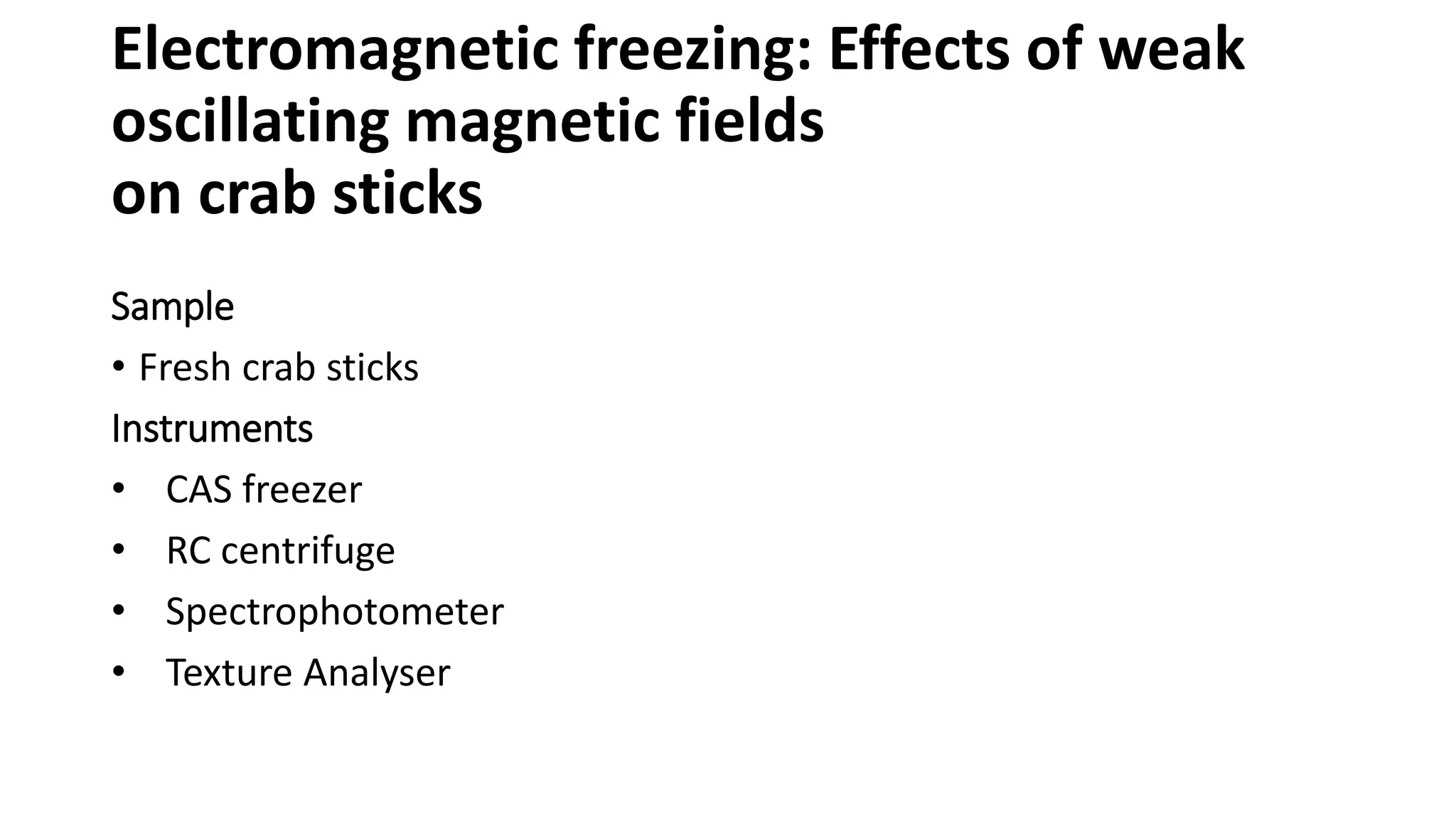 Electromagnetic freezing | PPT