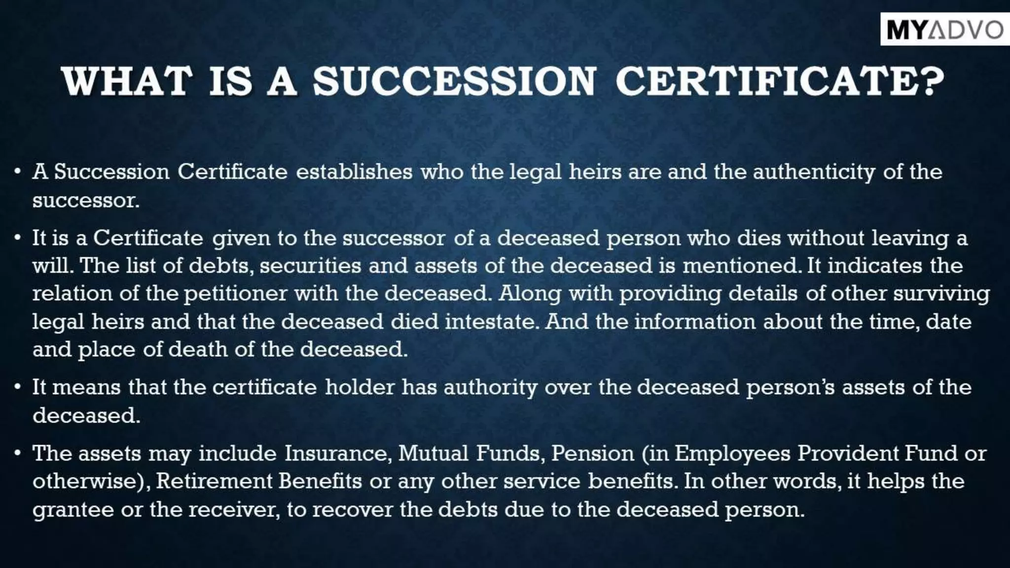 Succession Certificate - Process, Benefits, & More! | PPT