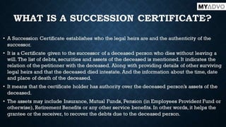 Succession Certificate - Process, Benefits, & More! | PPT