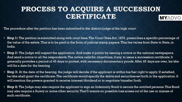 Succession Certificate - Process, Benefits, & More! | PPT