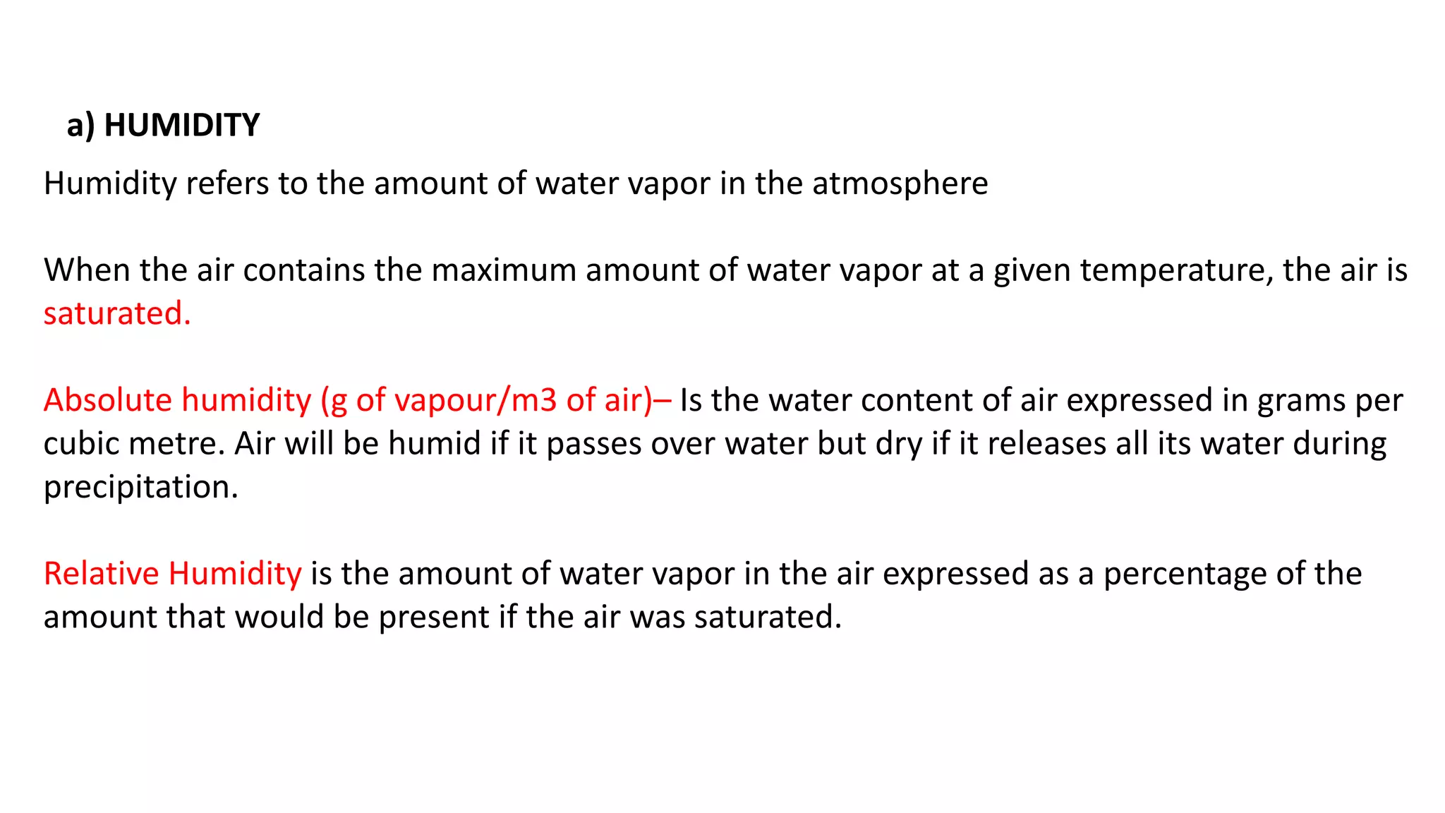 AS Geography - factors affecting temperature and Humidity | PPT