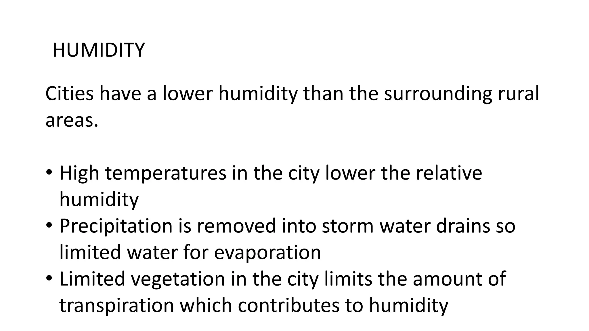 AS Geography - factors affecting temperature and Humidity | PPTX