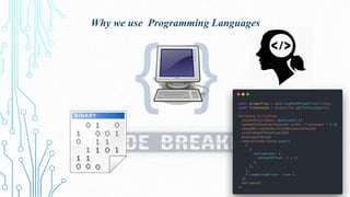 Why we use programming languages | PPT