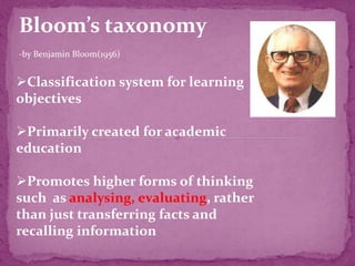 Bloom's texonomy | PPTX