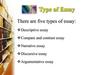 Essay and its Type | PPTX