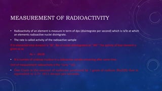 Measurement of radioactivity | PPTX