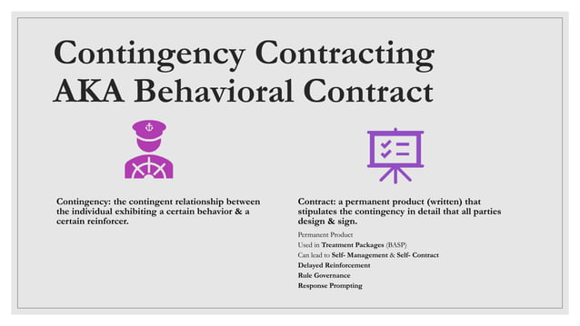 Know Your Behavior: Contingency Contracting AKA Behavioral Contract | PPTX