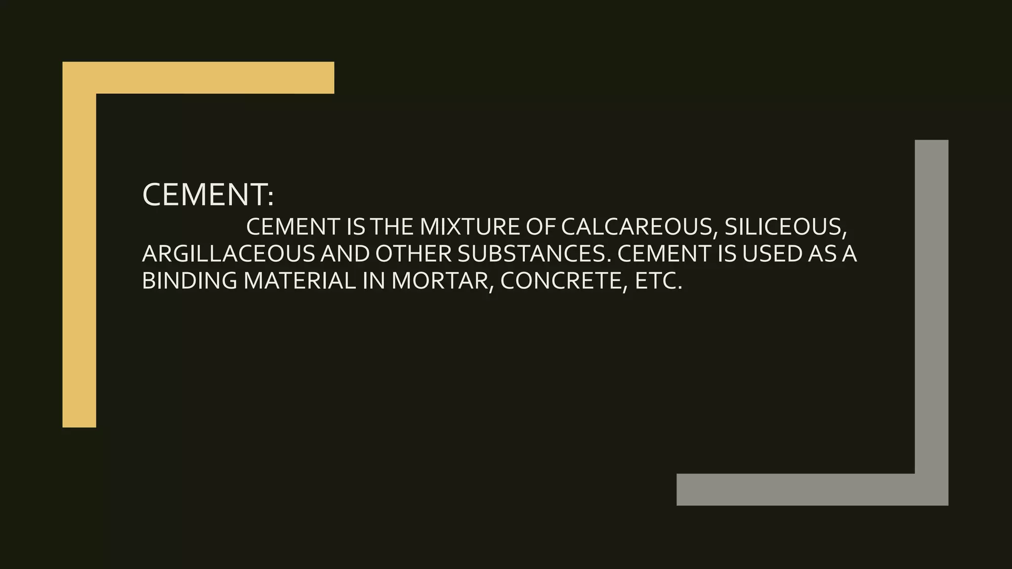 cement ppt | PPTX