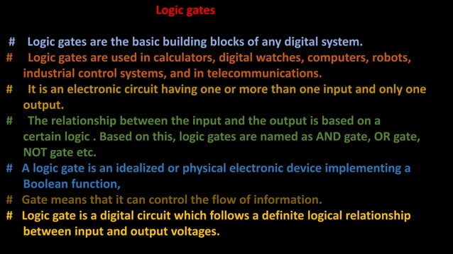 Class 12th Logic Gates | PPTX