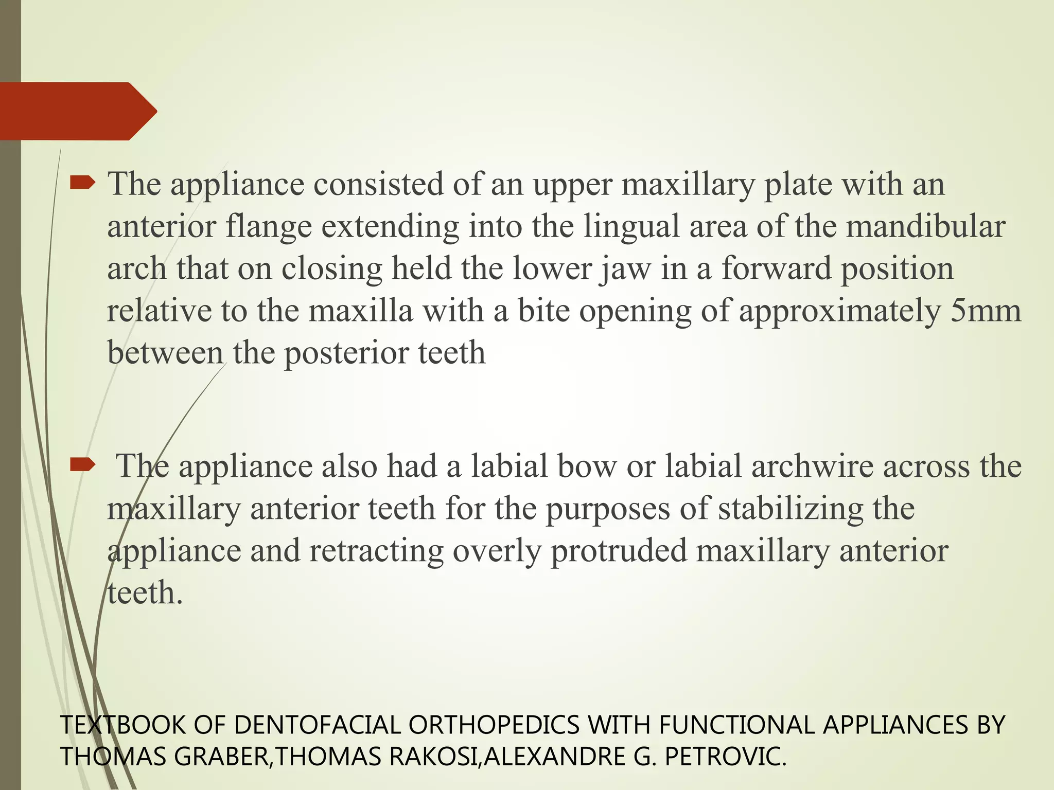 Activator Functional Appliance | PPTX