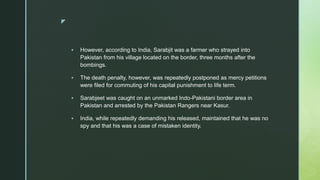 Sarabjit Singh 2013 case study ppt | PPTX