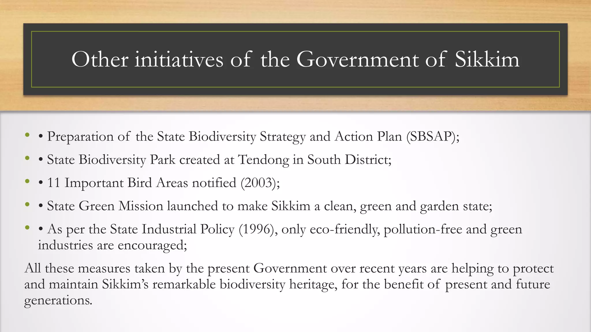 Biodiversity and It's conservation in Sikkim | PPTX
