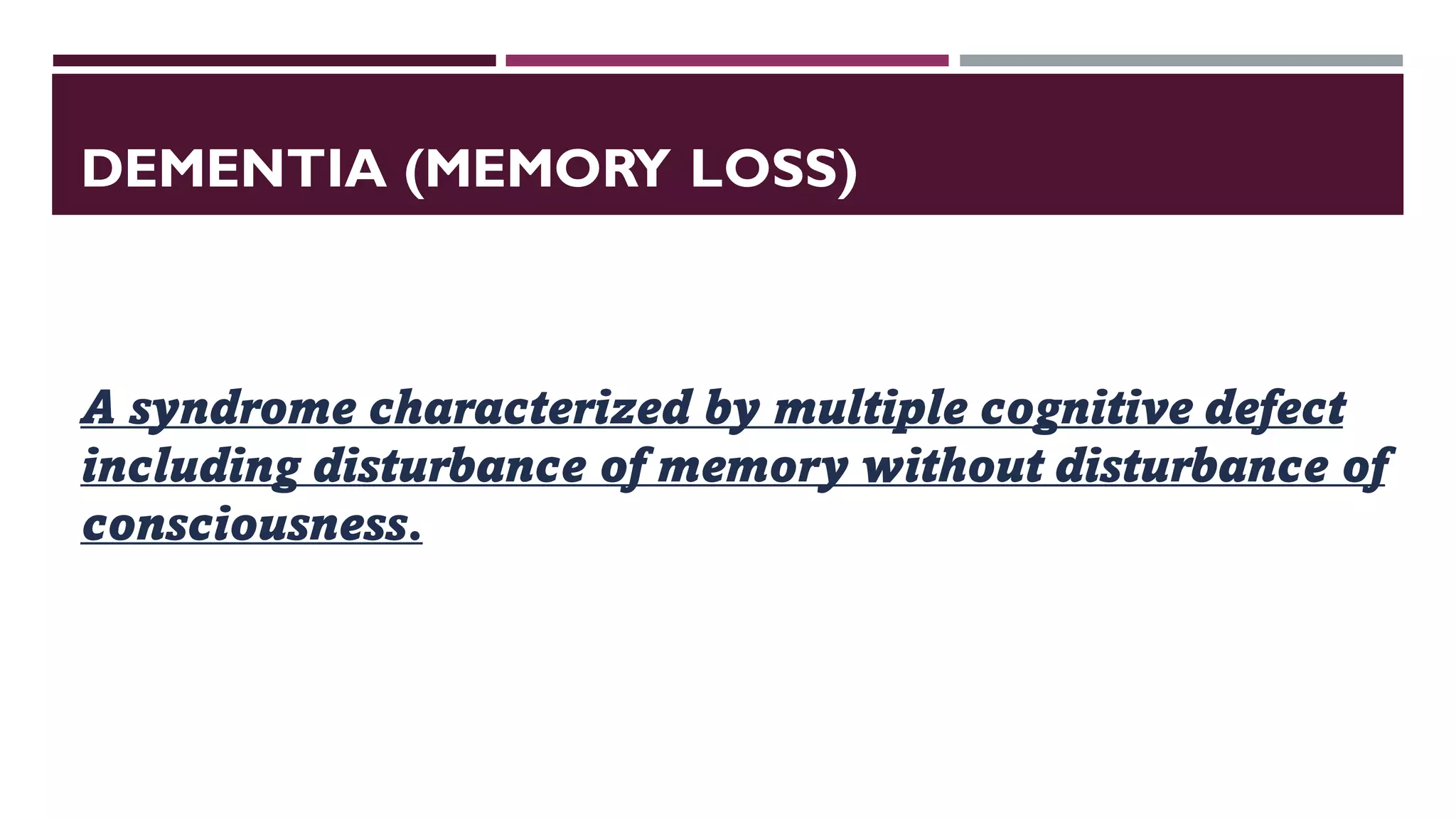DEMENTIA | PPT