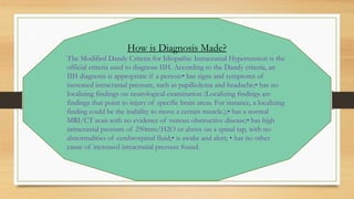 INTRACRANIAL HYPERTENSION (ETIOLOGY,PPATHOPHYSIOLOGY,SYMTOMS ...