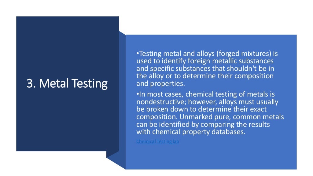 chemical testing | PPTX