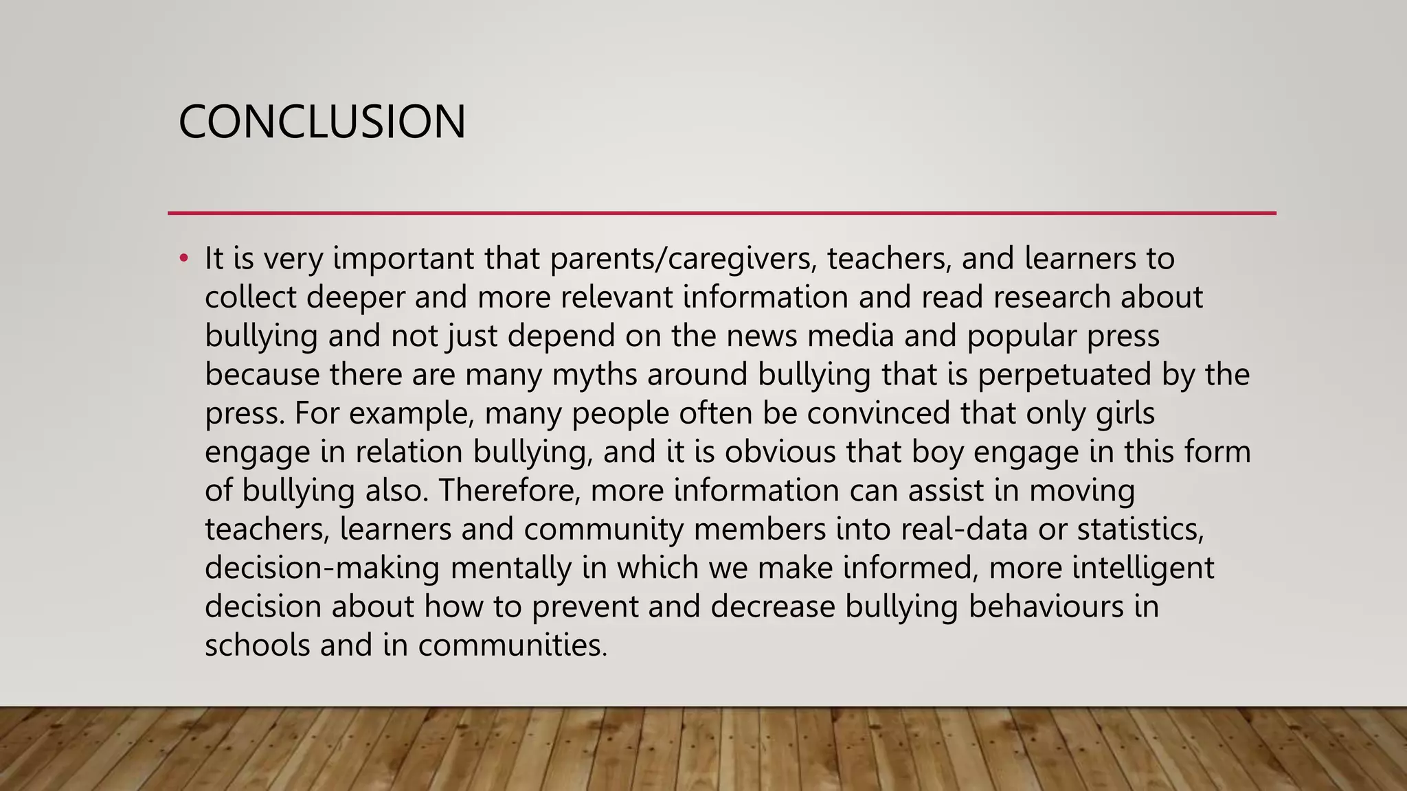 Bullying in schools | PPTX