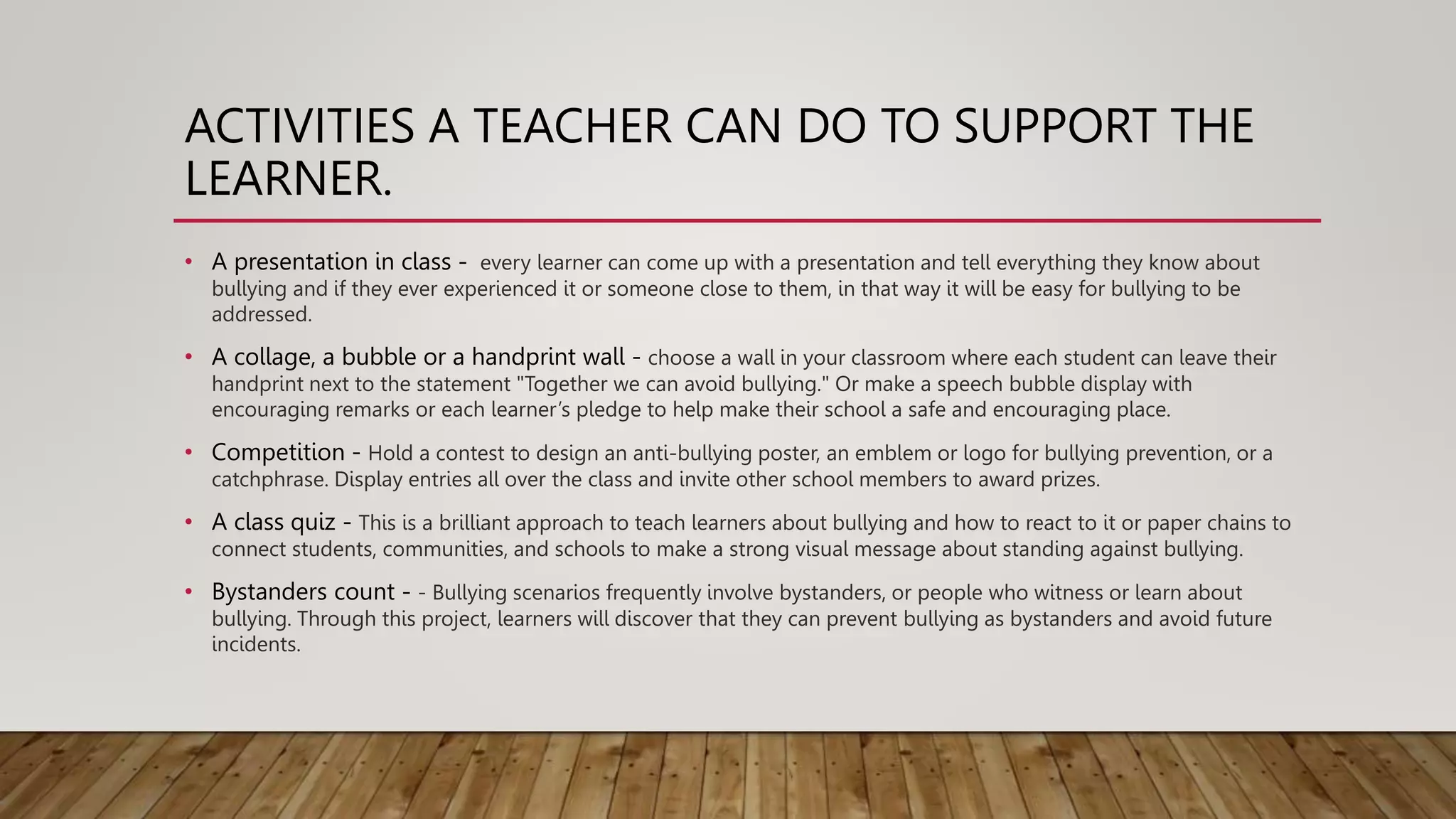 Bullying in schools | PPTX