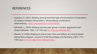 Bullying in schools | PPTX