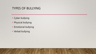 Bullying in schools | PPTX