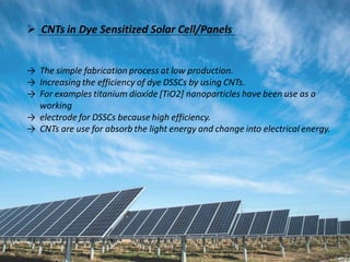 Carbon nanotubes based solar panel | PDF