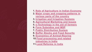agriculture UPSC Notes PPT | PPTX