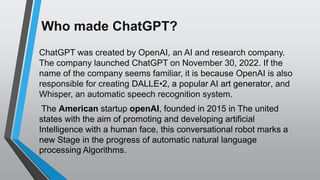 chatGPT.txt | Artificial Intelligence | Technology & Computing
