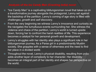 Analyse Ice Candy Man as a Bildungsroman Novel. | PPTX