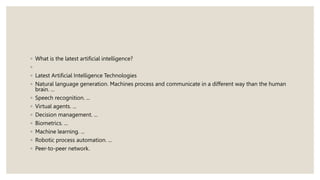 Artificial intelligence and machine | PPT