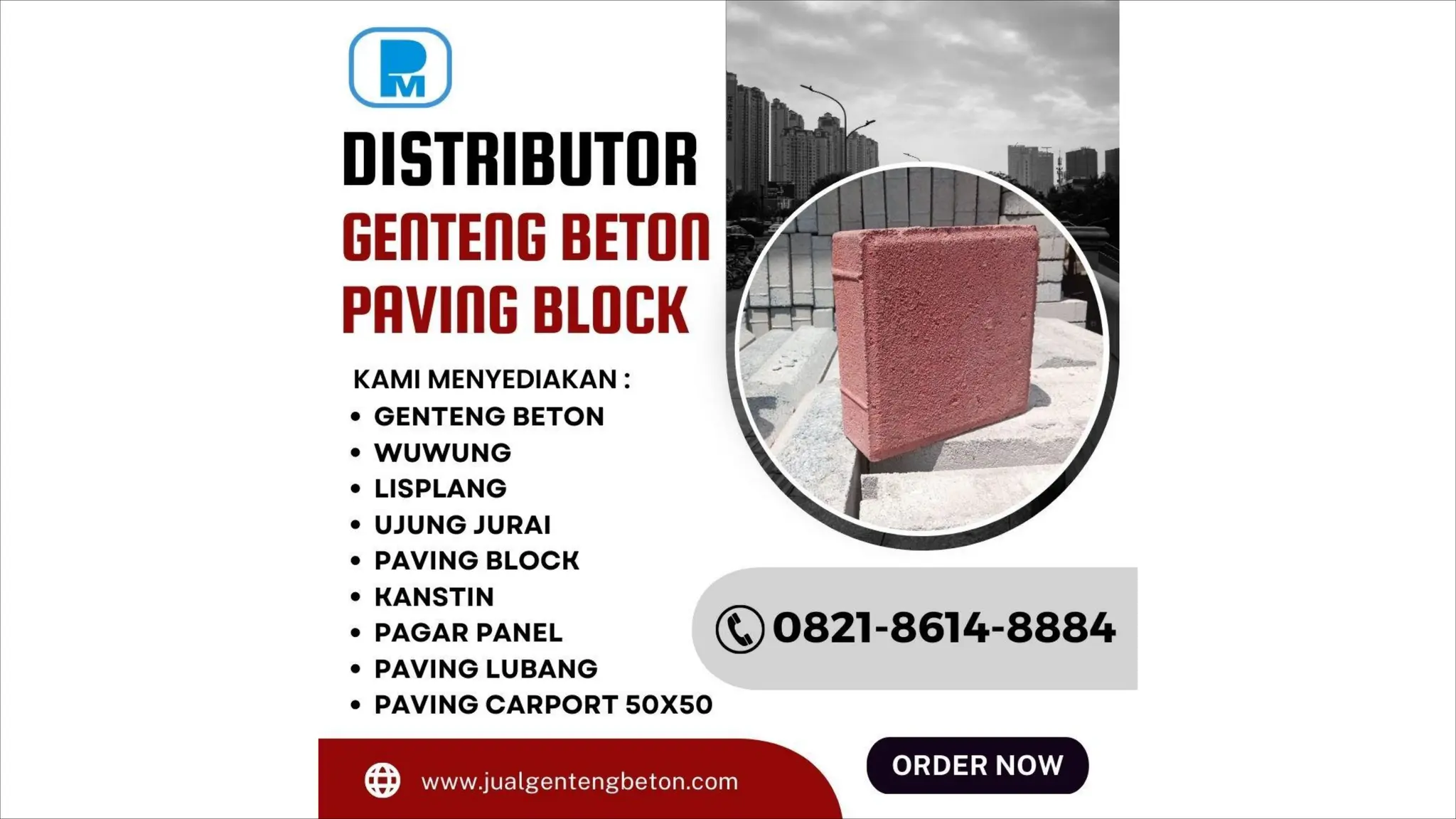 Penyedia Paving Block Warna Hitam Pengiriman ke Oro Oro Ombo | PPT