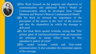 In 1995, David K. Berlo, at the age of 6 | PPT