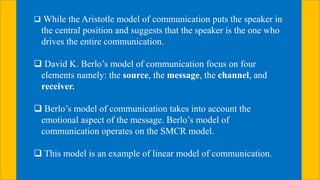 In 1995, David K. Berlo, at the age of 6 | PPT