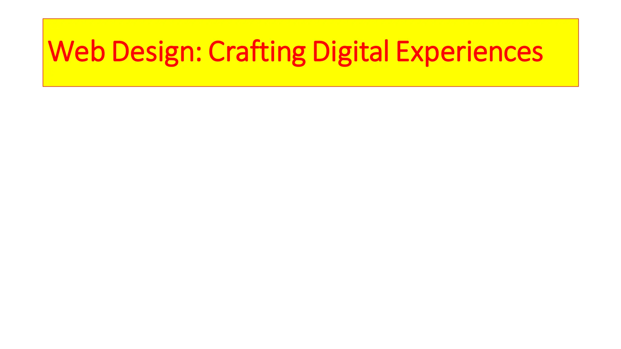 Web Design: Crafting Digital Experiences | PDF