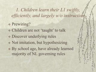 Nine Ideas about Language Learning - Clark in Daniels (1985) | PPT