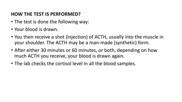 Adrenal function test for hypocortisolism | PPTX