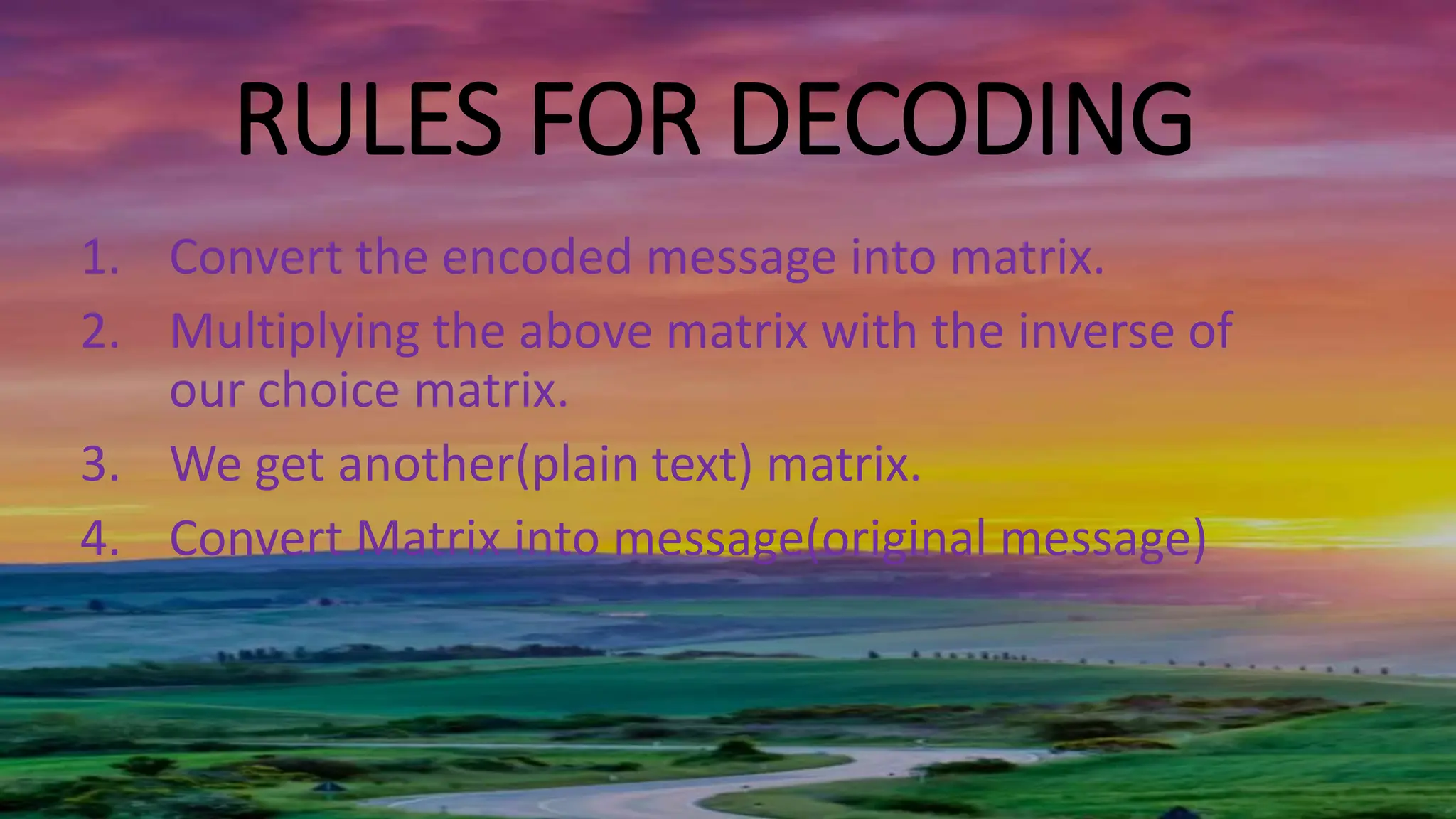 Application Of Matrices In Cryptography Pptx Physics Science