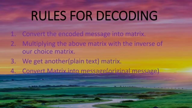 Application of matrices in cryptography | PPTX | Physics | Science