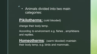 Thermoregulation in vertebrates presentation | PDF | Reptiles | Pets