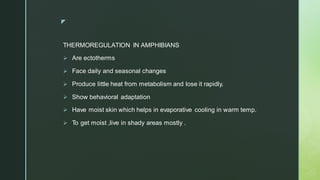 Thermoregulation in vertebrates presentation | PDF | Reptiles | Pets