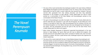 A potrayal of heroism values of Acehnese heroine Keumalayahayati | PPTX