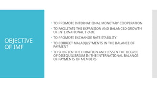 Presentation 3 on International Monetary Fund | PPT