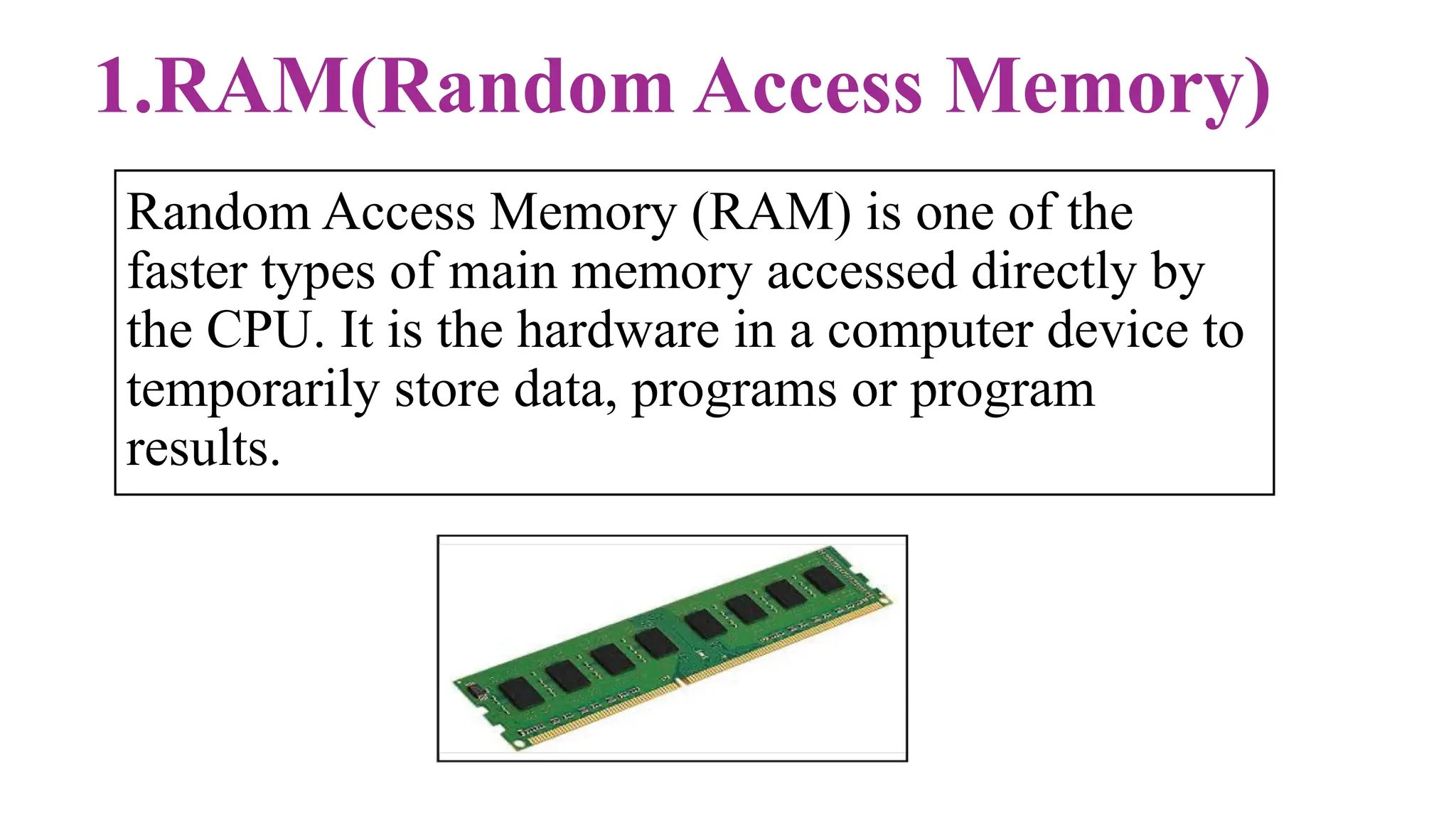 Computer memory and it's types | PPTX